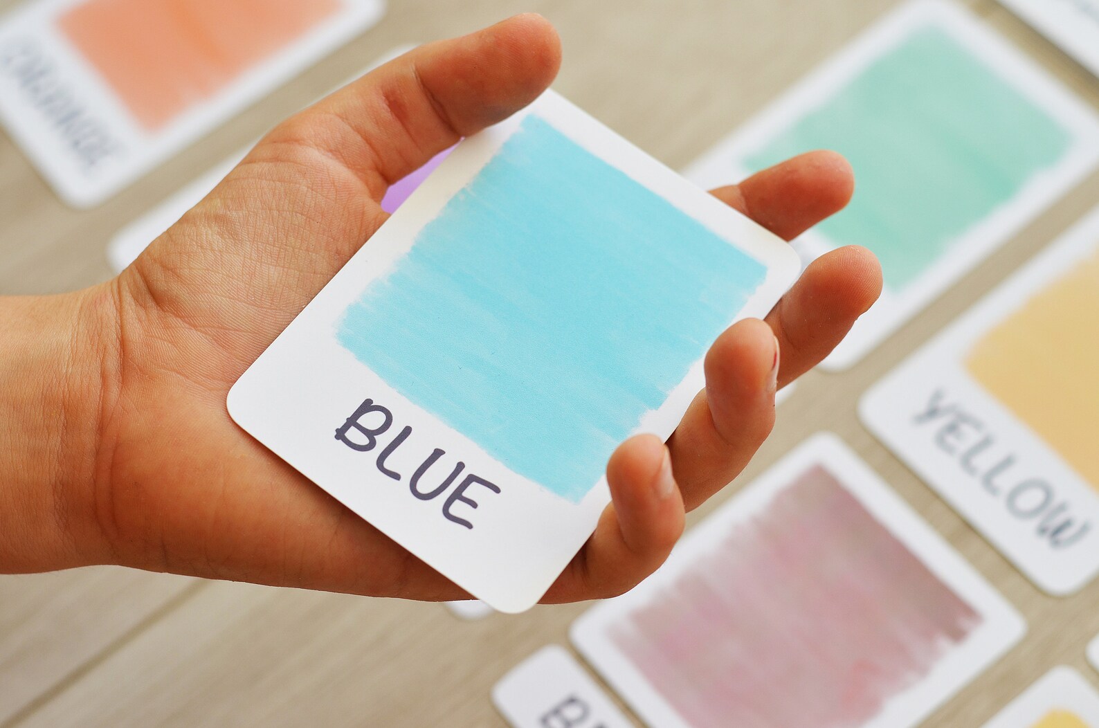 Color Flashcards, Homeschool Montessori Materials, Toddler Flash Cards ...