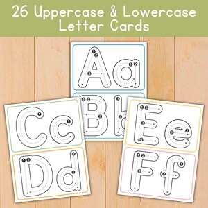 Alphabet Tracing Cards: ABC Letter Formation Worksheets (digital ...