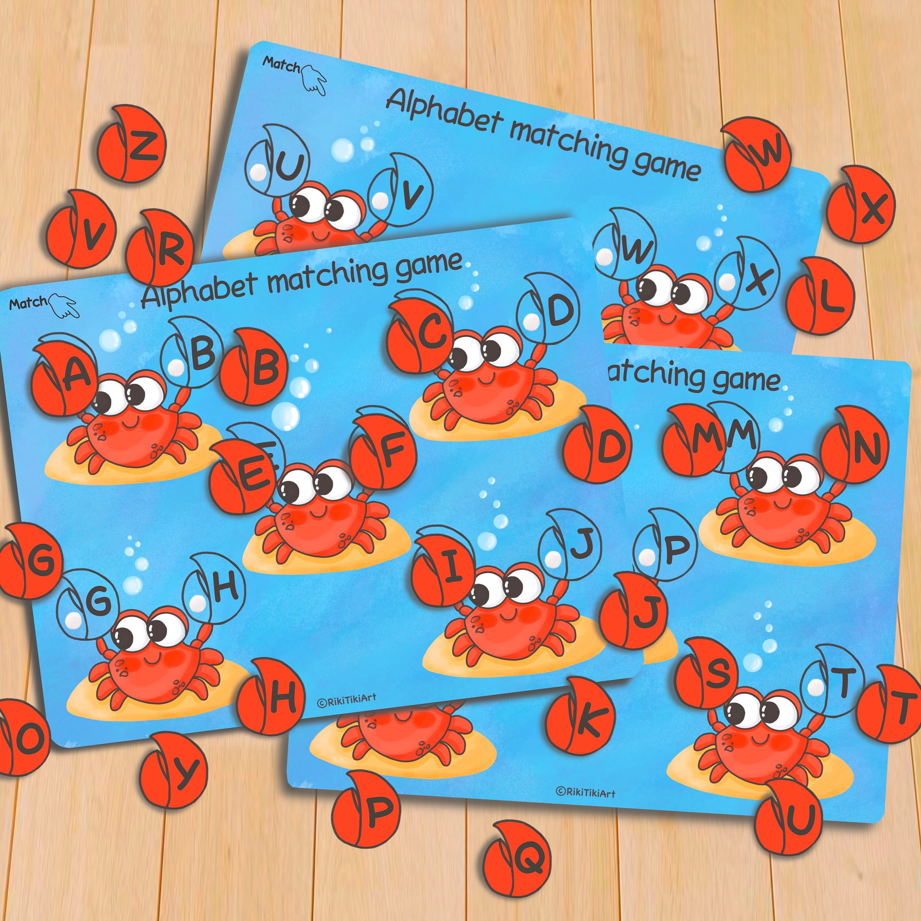 Alphabet Letter Matching Activity Preschool Worksheets | Etsy