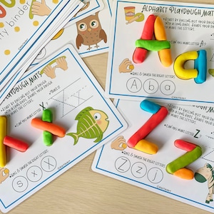 Alphabet Play Doh Mats Printable Toddler Activities ABC Play Dough ...