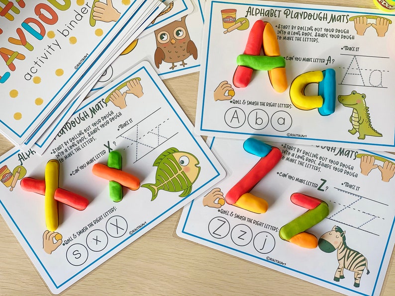 Alphabet Play Doh Mats Printable Toddler Activities ABC Play | Etsy