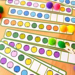 Pom Pom Patterns Activity for Toddlers Color Sorting Occupational ...