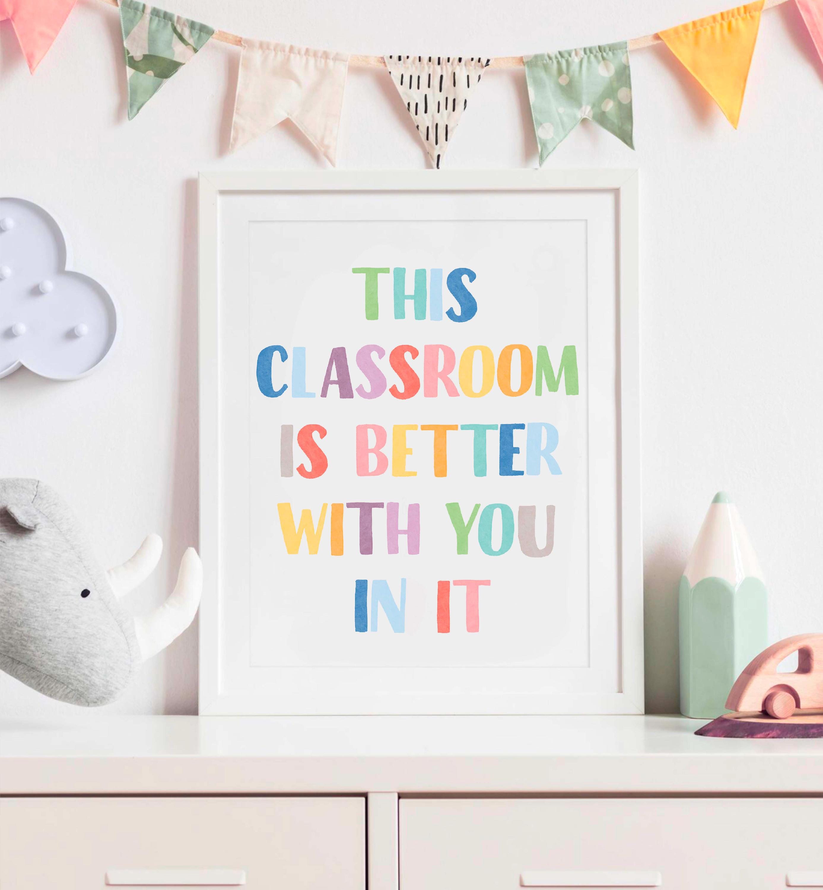 Rainbow Classroom Poster, Calming Watercolor Print (digital Download ...