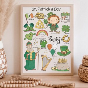 St Patricks Day Poster Homeschool Downloadable Prints Educational ...