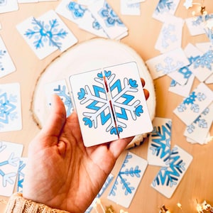 Snowflakes Matching Activity Winter Matching Game for Kids Christmas ...