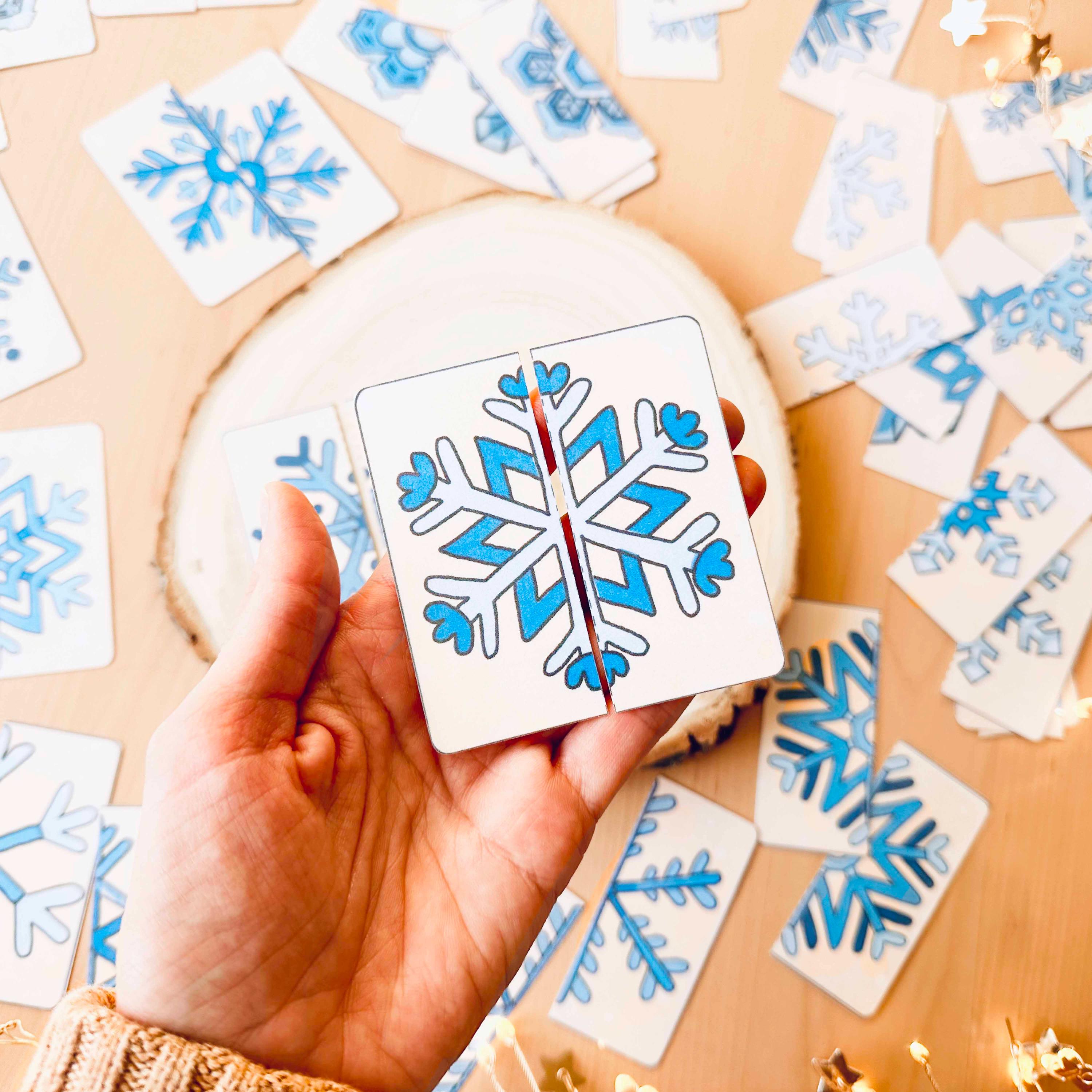 Snowflakes Matching Activity Winter Matching Game for Kids Christmas ...
