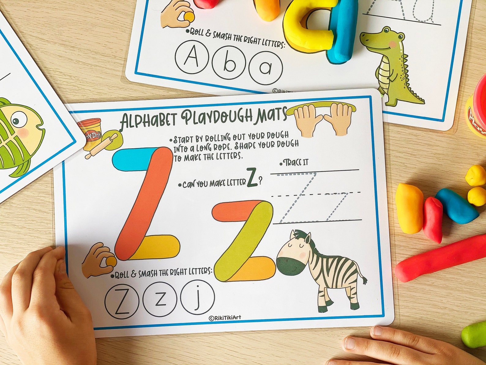 Alphabet Play Doh Mats Printable Toddler Activities ABC Play | Etsy