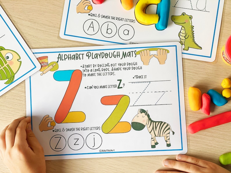 Alphabet Play Doh Mats Printable Toddler Activities ABC Play | Etsy