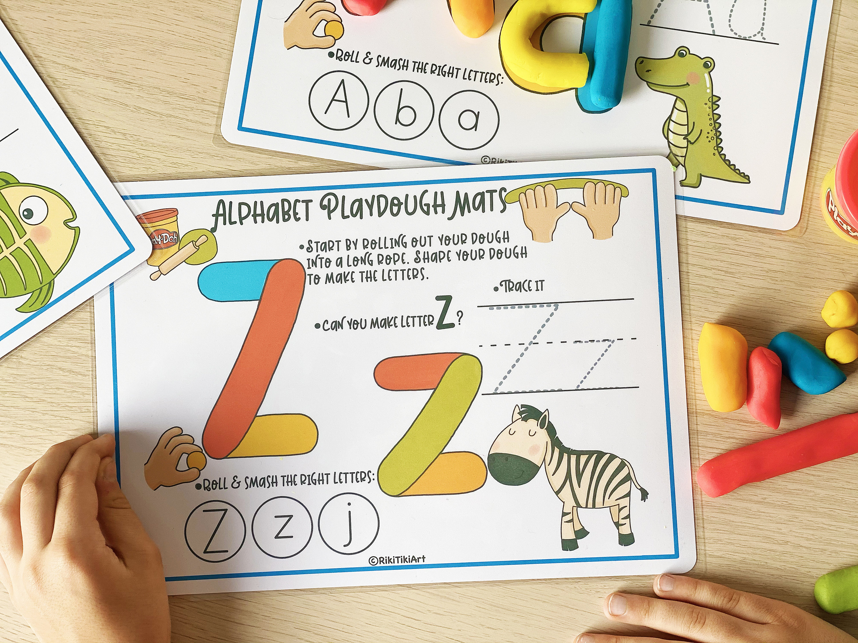 Alphabet Play Doh Mats Printable Toddler Activities ABC Play Dough ...