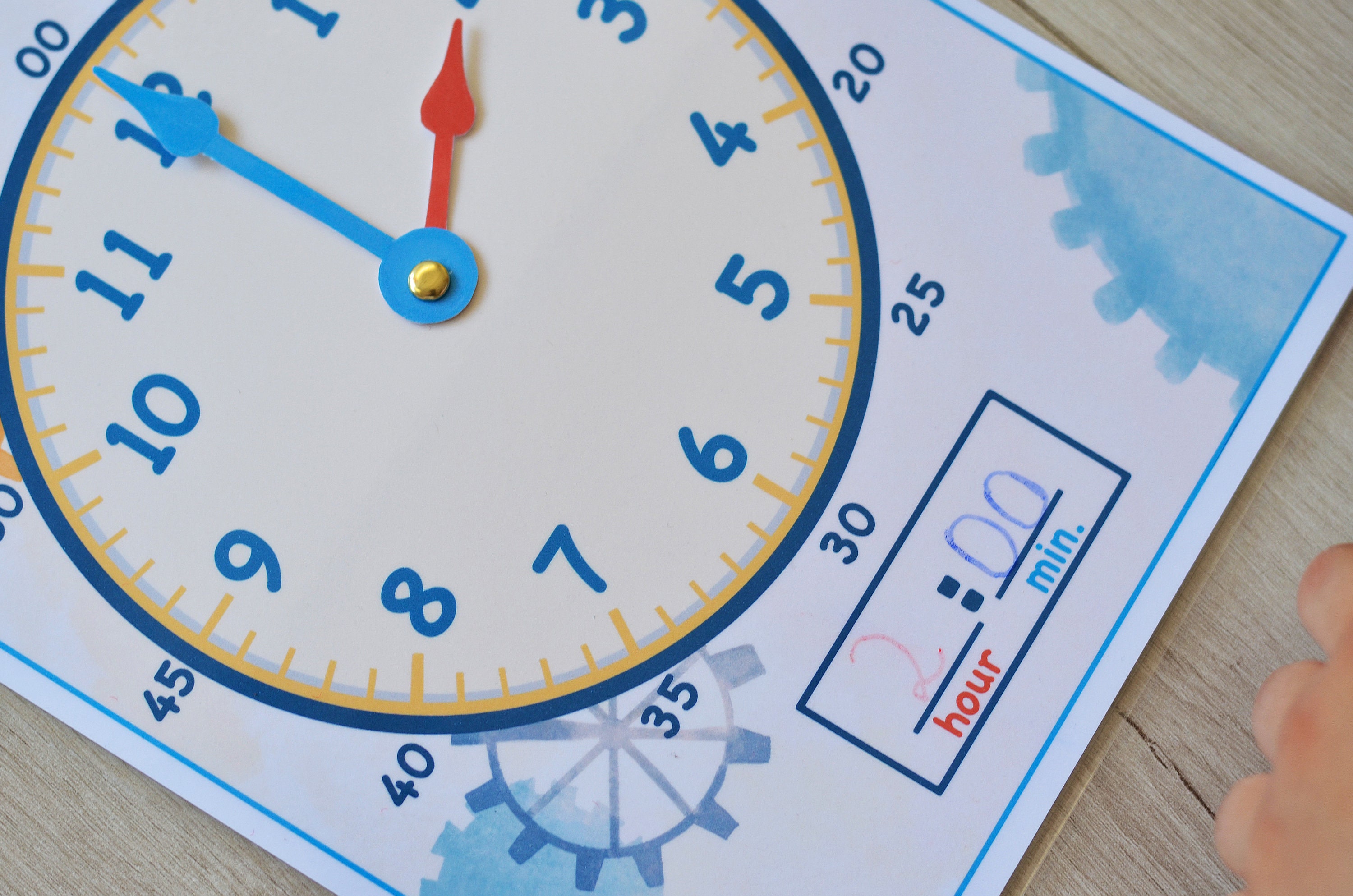 Learning Time Clock Homeschool Toddler Activities Printable - Etsy