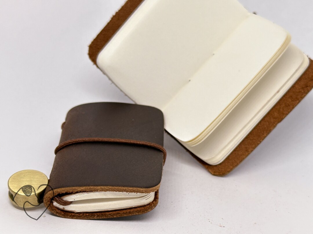 Micro Leather-bound Notebook | Mini Book | Blank Pages | Sketch Book ...