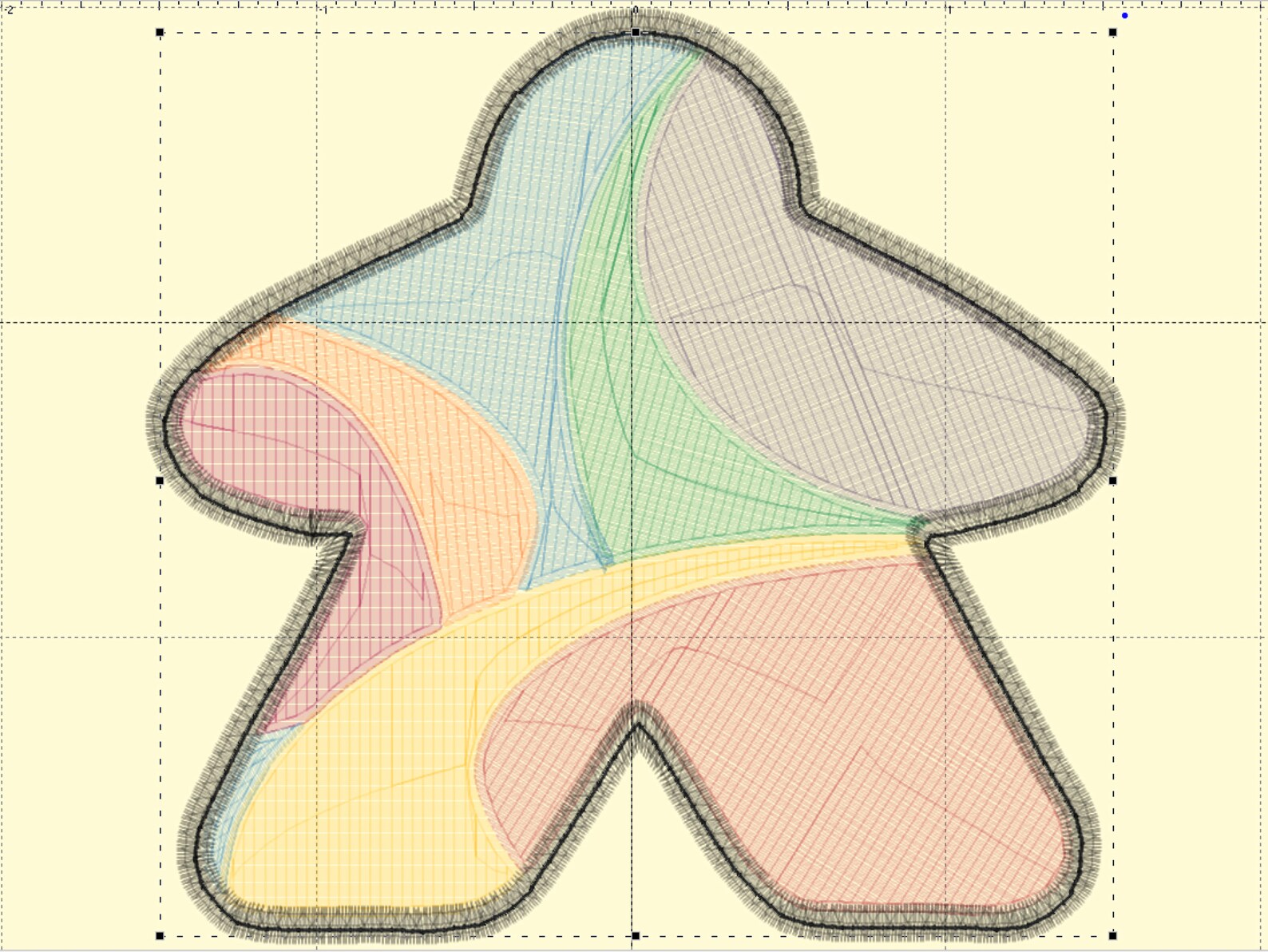 Meeple Digital Embroidery File for Brother (.PES) Colorful Rainbow ...
