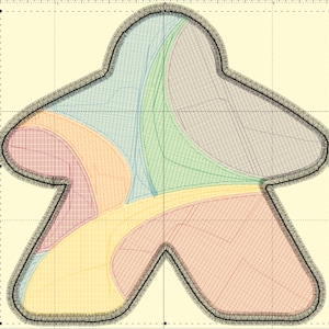 Meeple Digital Embroidery File for Brother (.PES) Colorful Rainbow ...