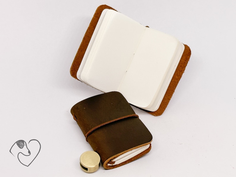 Micro Leather-bound Notebook | Mini Book | Blank Pages | Sketch Book ...
