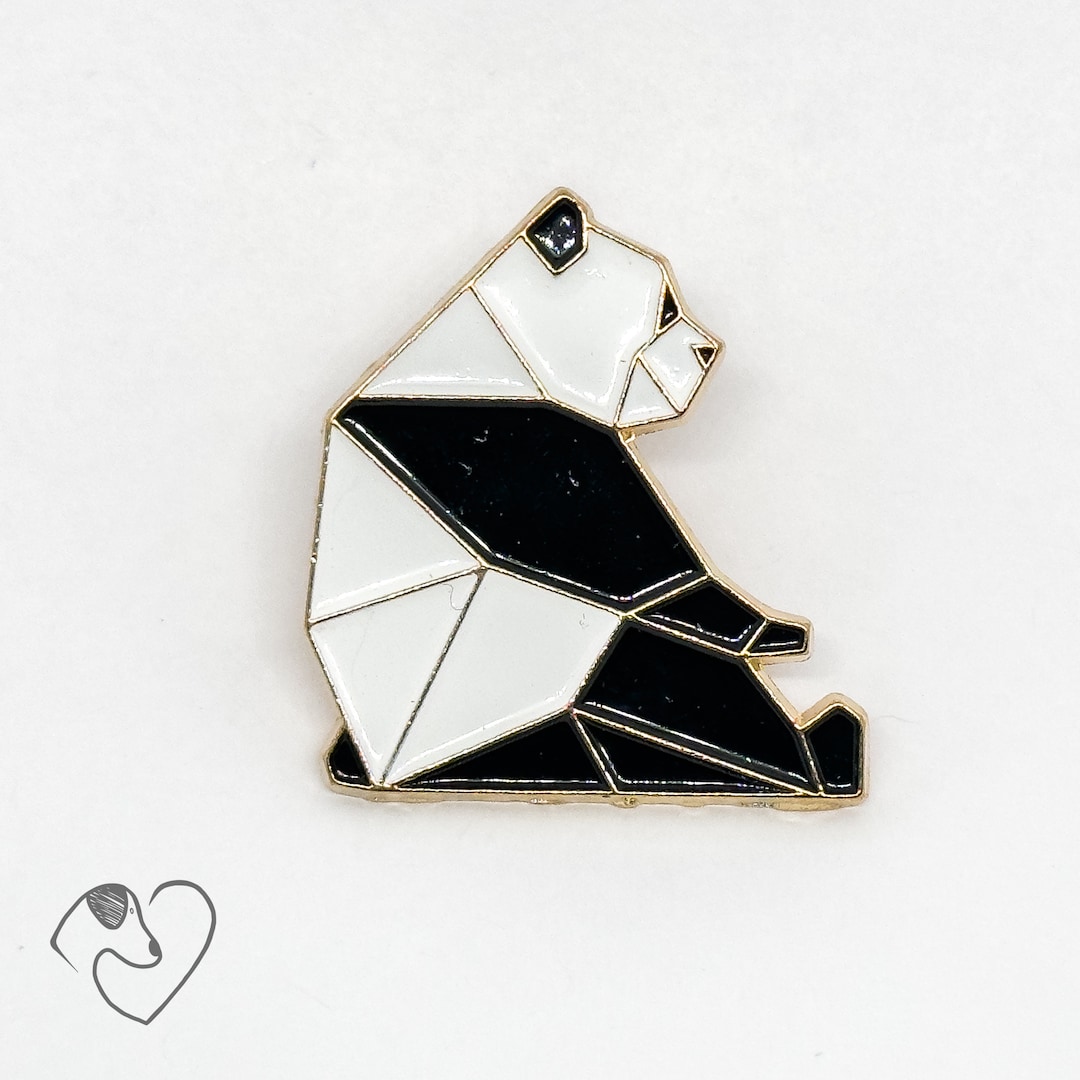 Origami Panda Pin | Lapel Pin | Broach | Bear | - Etsy