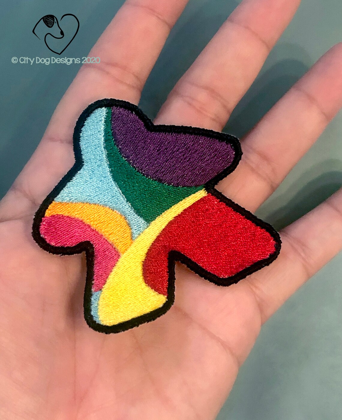 Meeple Digital Embroidery File for Brother (.PES) Colorful Rainbow ...