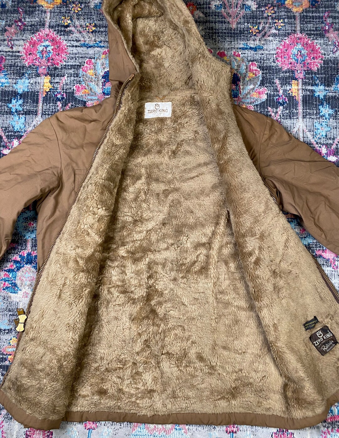 Vintage 60s Zero King Canvas Long Jacket With Faux Fur Liner - Etsy