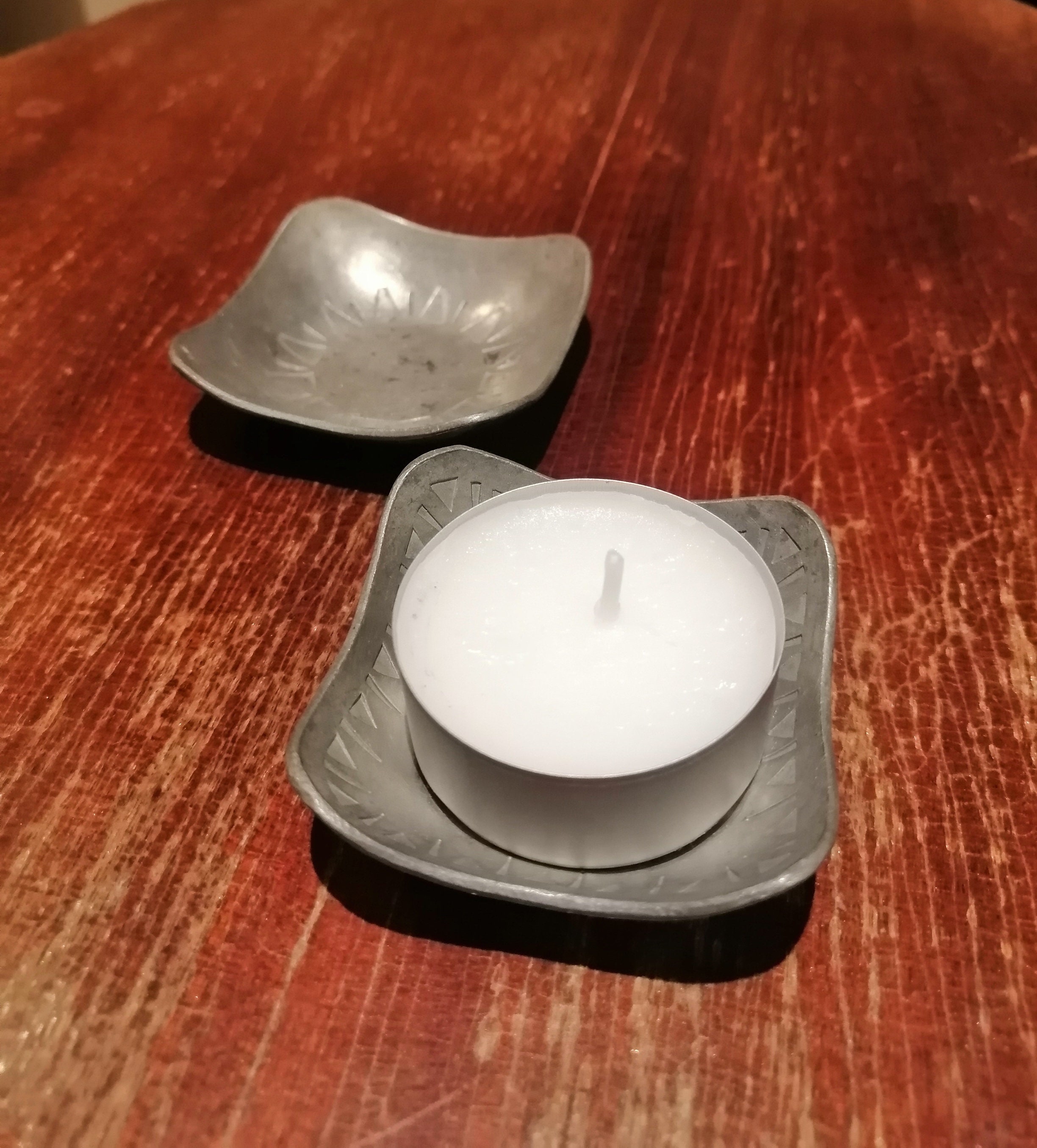 Pair of Swedish Pewter Ash Trays (or Tea Light Holders), Torssell 1965 ...