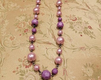 Long Pink Necklace - Etsy