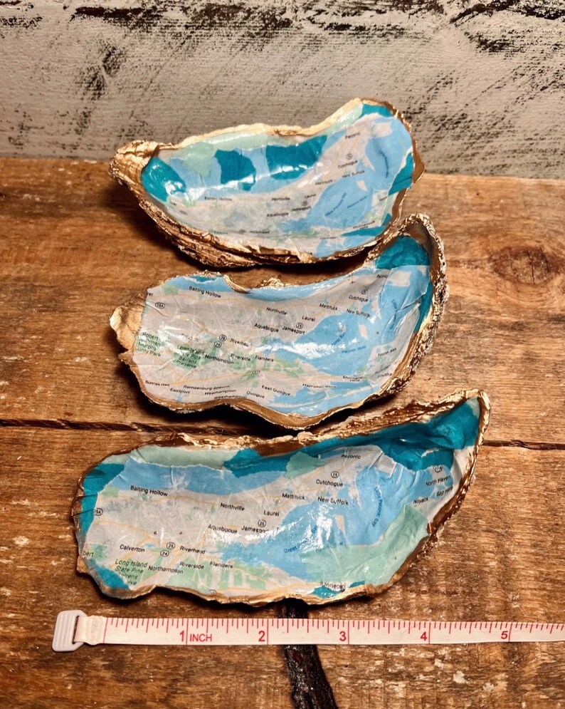 North Fork Handcrafted Oyster Shell Trinket Dish/ornament - Etsy