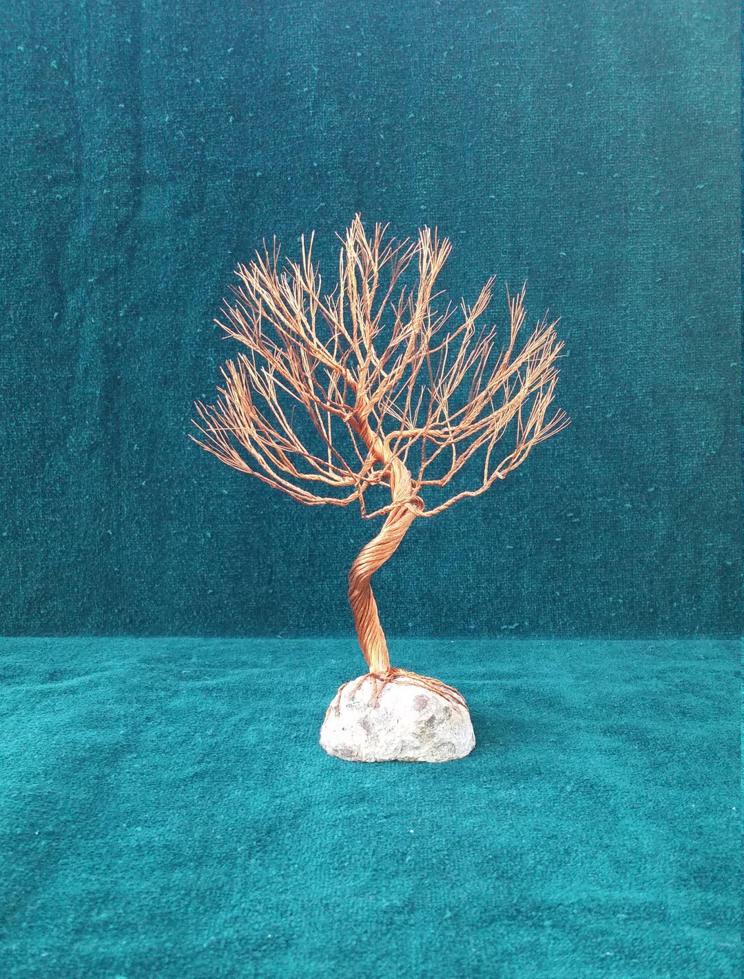 Bright Charming Copper Wire Tree Mounted on a Cut Geode - Etsy