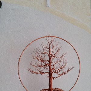 Unique Copper Wire Tree Floating in a 10 Inch Metal Hoop - Etsy