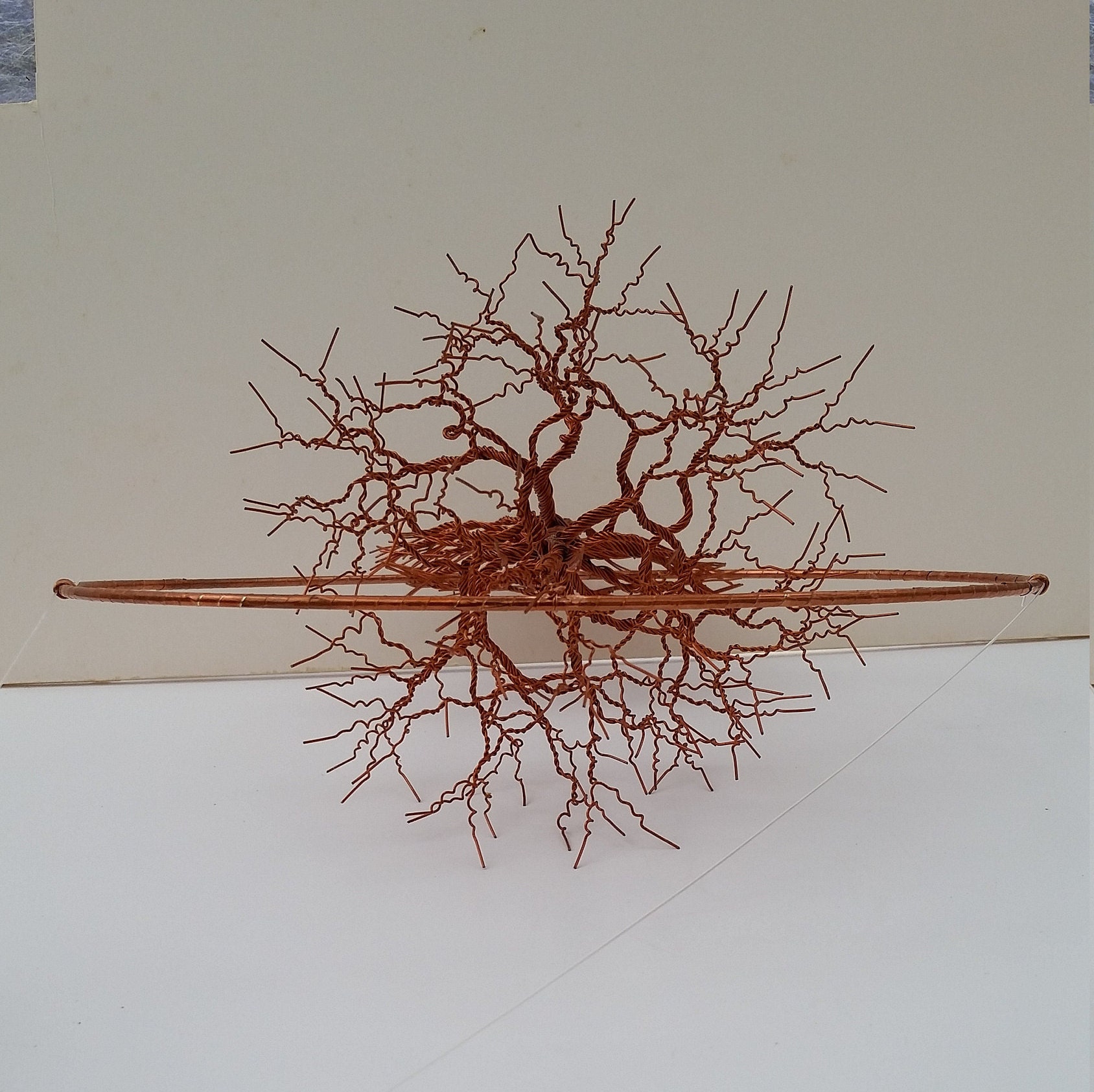 Unique Copper Wire Tree Floating in a 10 Inch Metal Hoop - Etsy