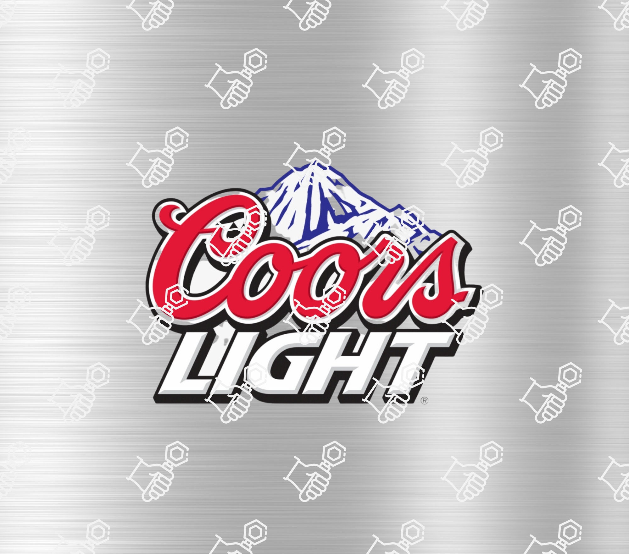Coors Light 20oz Skinny Tumbler Wrap Instant Download PNG - Etsy
