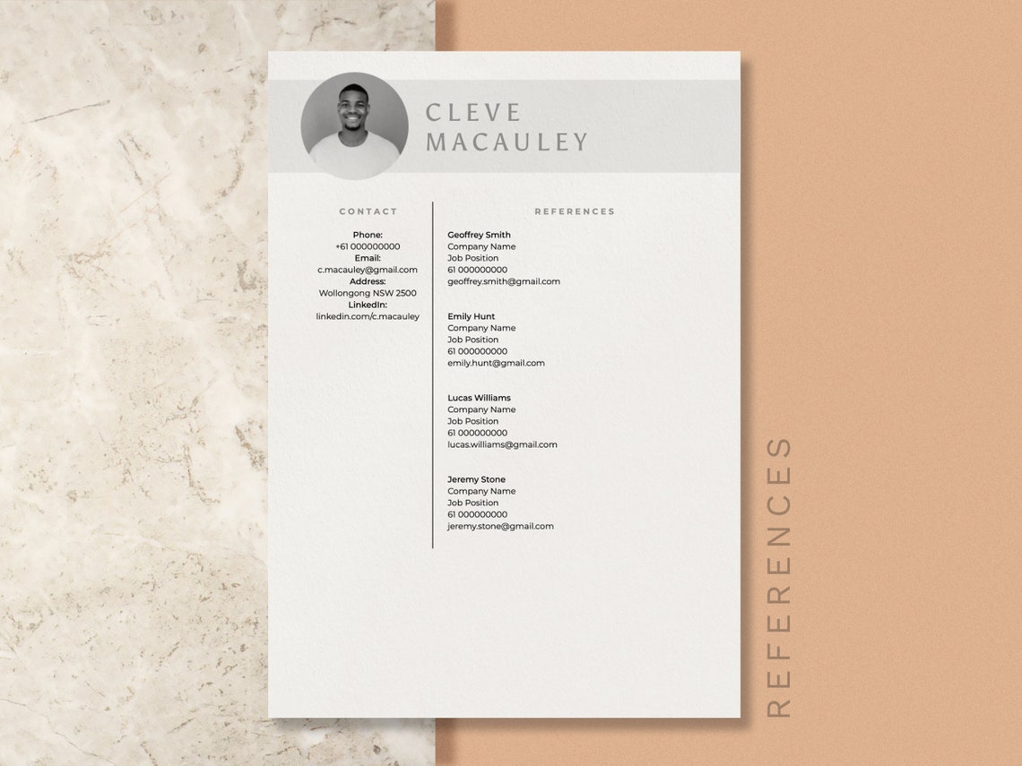DIY Minimal Professional Clean CV Resume Template, for Google Docs ...