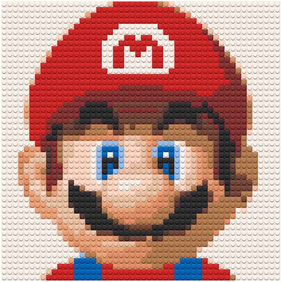 Mario Super Nintendo Brick Portrait / Custom Yours Ask for Free Preview ...