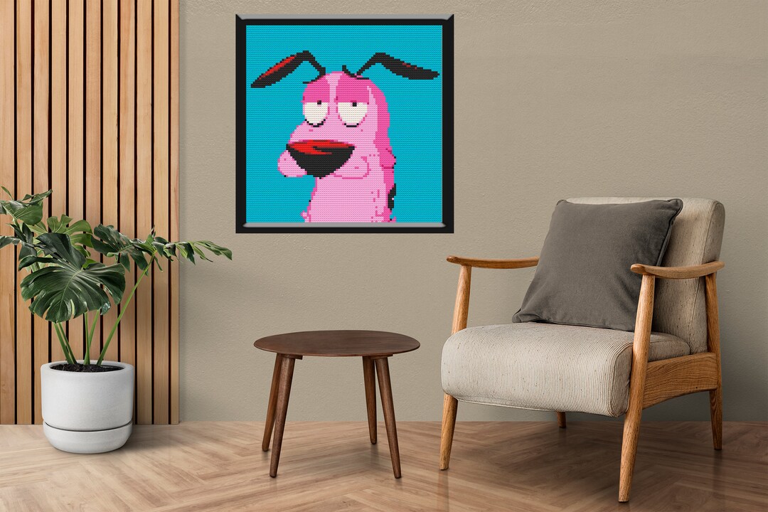 Courage the Cowardly Dog Brick Portrait: DIY Mosaic Kit - Etsy