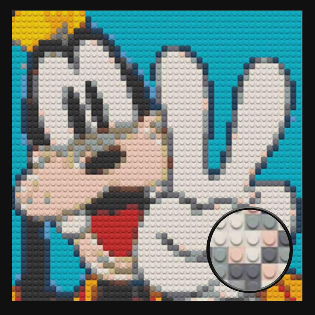 Disney Goofy Decor Art Piece Bricked Mosaic 16x16" - Etsy