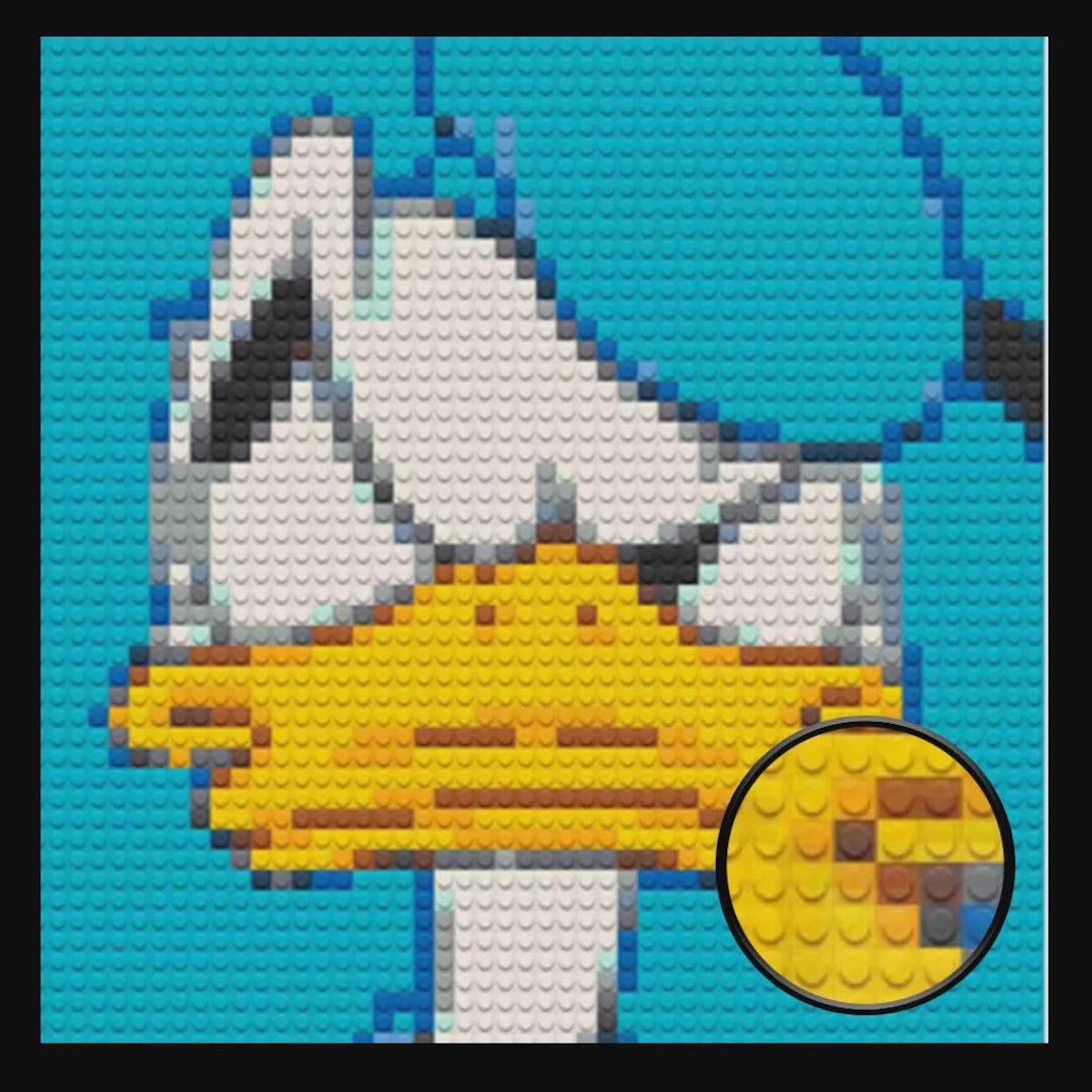 Disney Donald Duck Decor Art Piece Bricked Mosaic 16x16" - Etsy