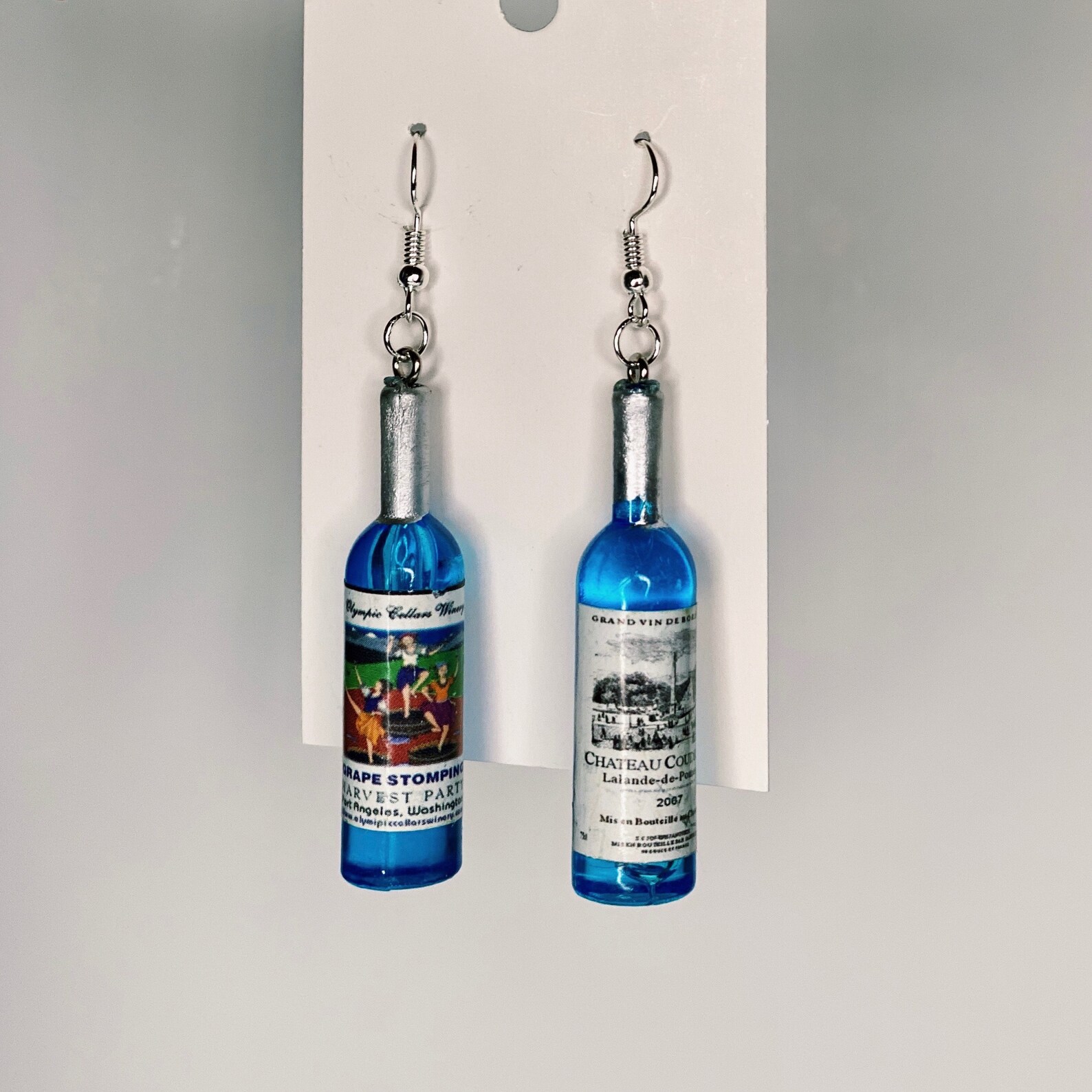 Wine Earrings, Wine Bottle Earrings - Etsy