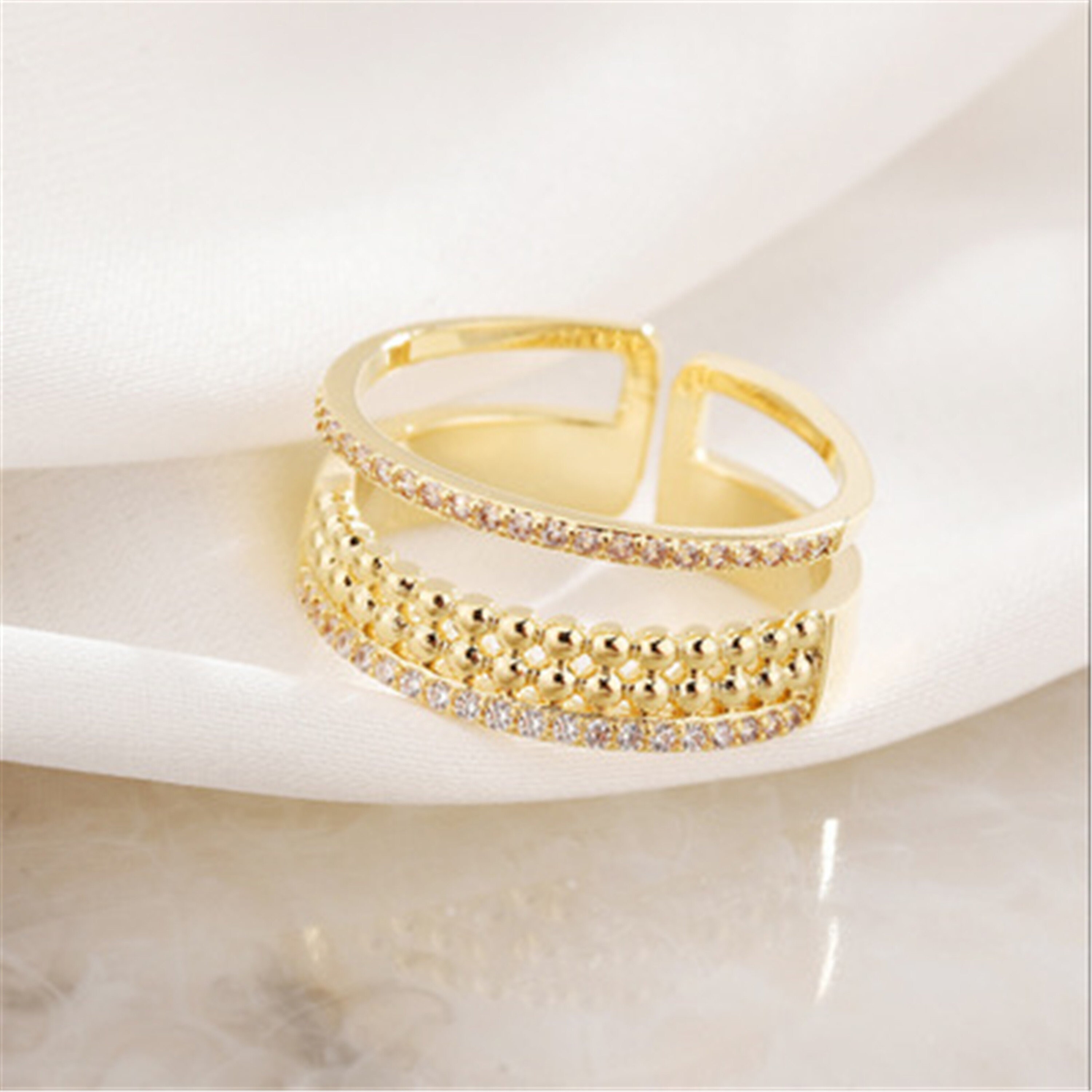 Rings For Women/Men5-Layer Adjustable Rings With Rhinestones | Etsy