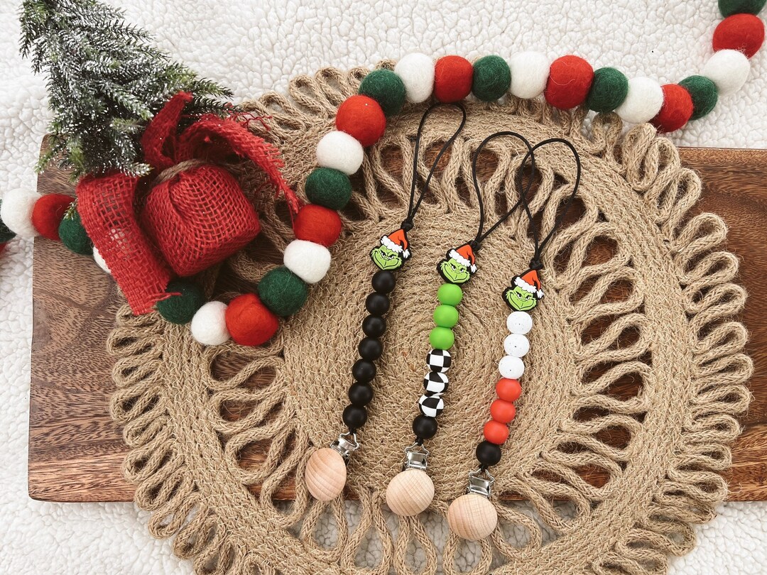 Grinch Pacifier Clip Christmas Stocking Stuffings Christmas Baby ...