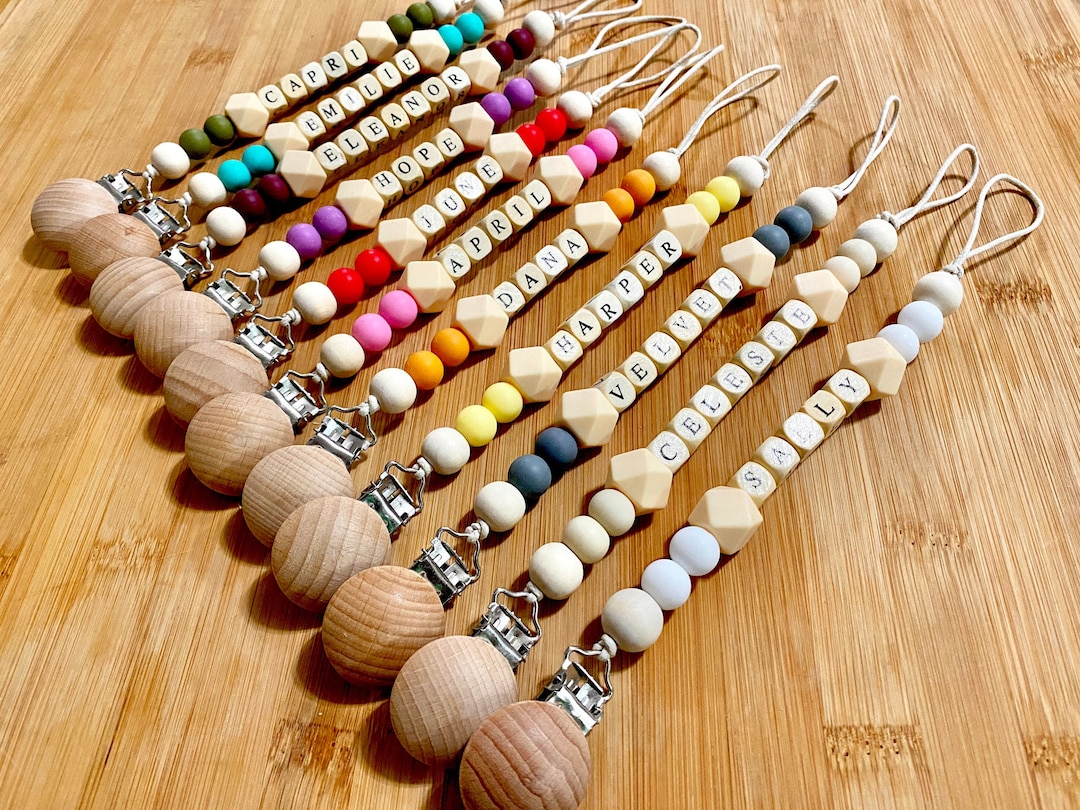 Personalized Custom Pacifier Clip | Custom Baby Name | Personalized ...