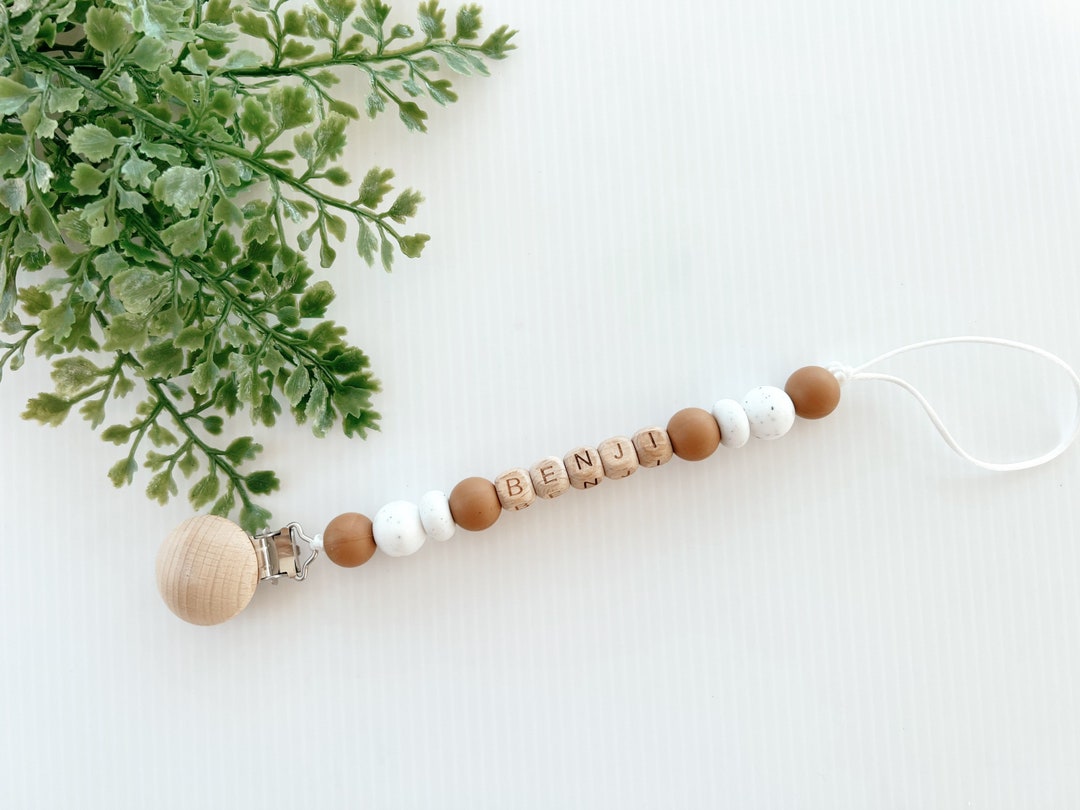 Hazelnut Personalized Custom Pacifier Clip Custom Baby Name Matching ...