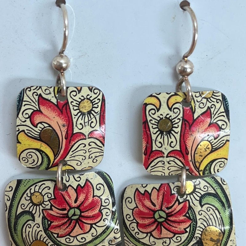 Tin Can Earrings Recycled - Etsy