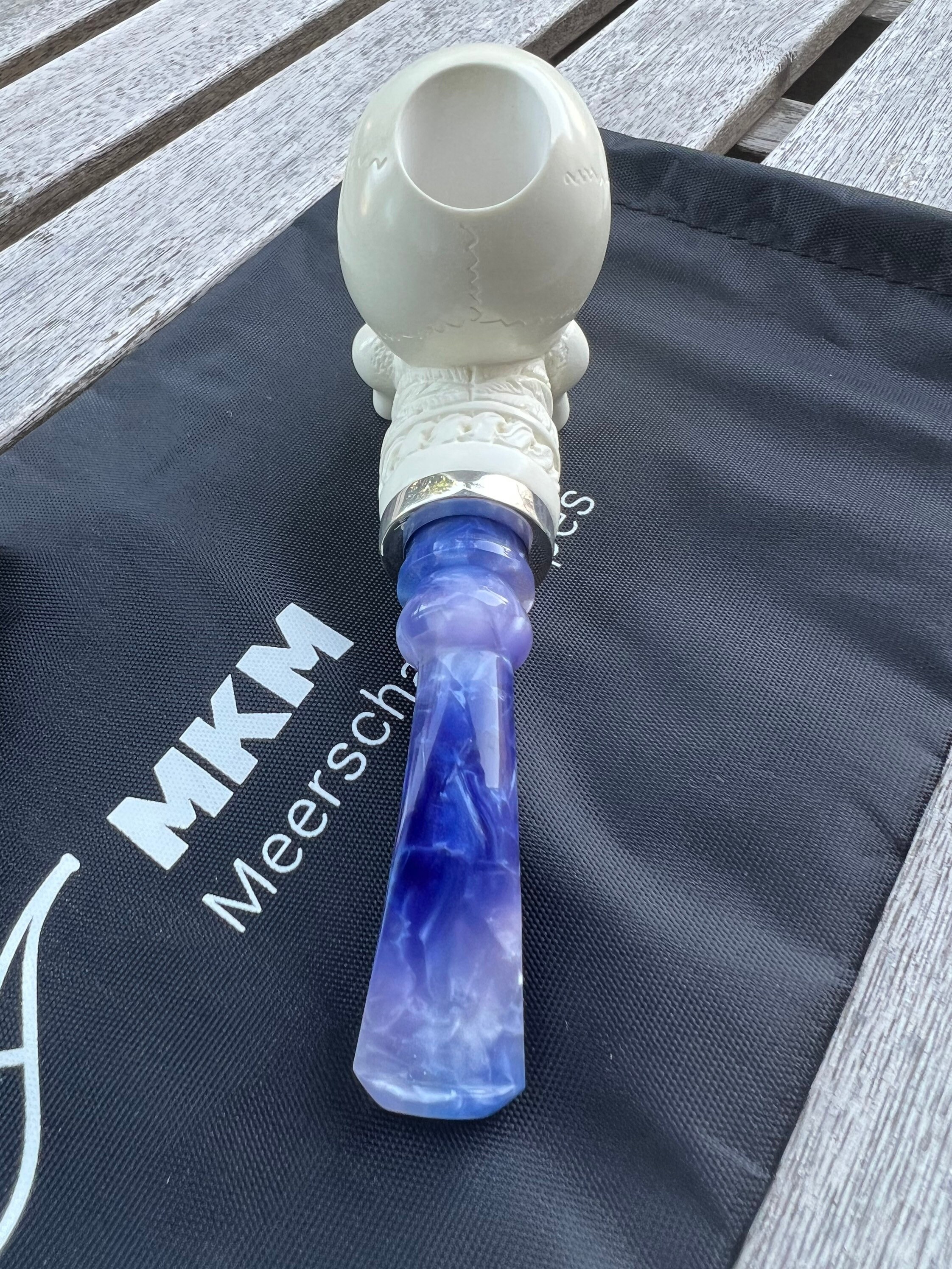 XL Skull MKM Reverse Calabash Meerschaum Pipe With Multi - Etsy