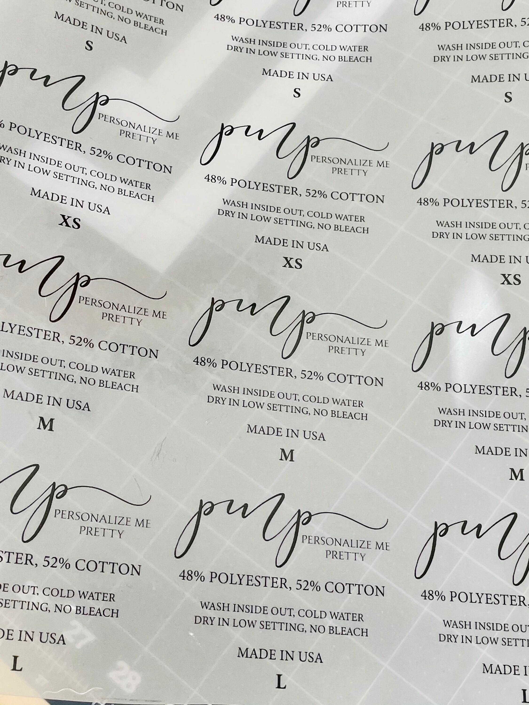 150 Tagless Clothing Labels Made in USA - Etsy