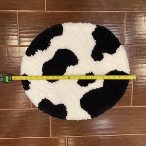 Hand Tufted Cow Print Rug - Etsy