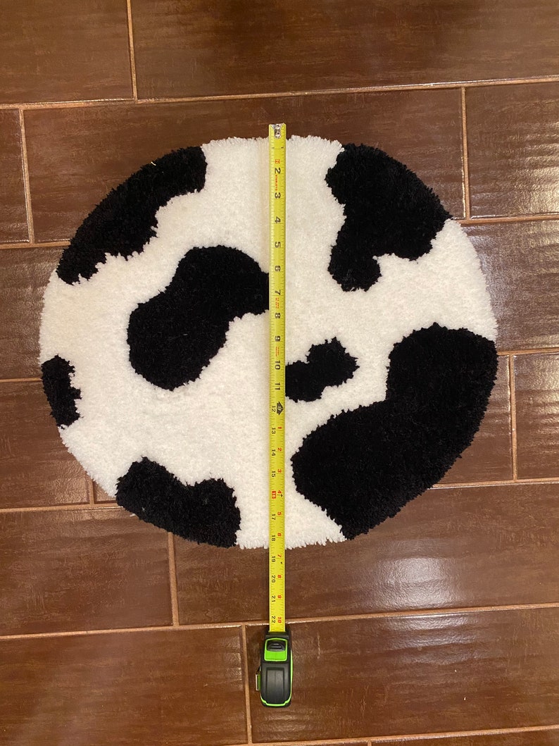 Hand Tufted Cow Print Rug - Etsy