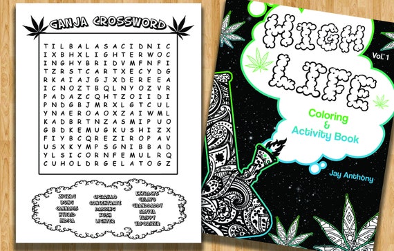 High Life Coloring Page Coloring Books for Adults Stoner | Etsy