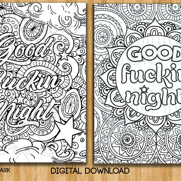 Adult Swearing Coloring Pages - Etsy