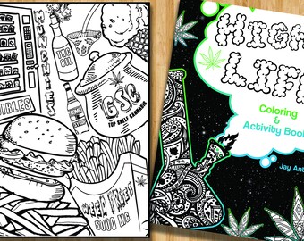 High Life Coloring Page Coloring Books for Adults Stoner - Etsy