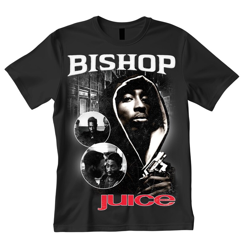 Juice Tupac Shakur Bishop PNG| Juice Movie T-shirt| Tupac Shakur T-shirt| Tupac Art Print ...