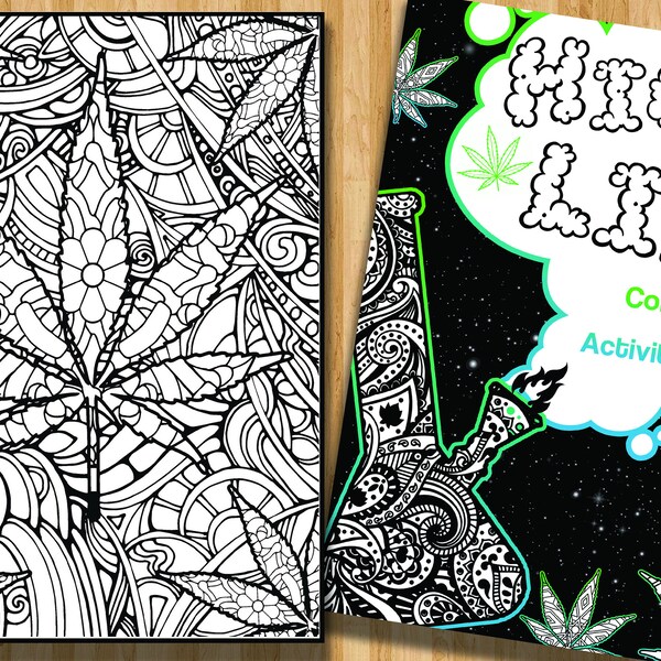 Marijuana Coloring - Etsy