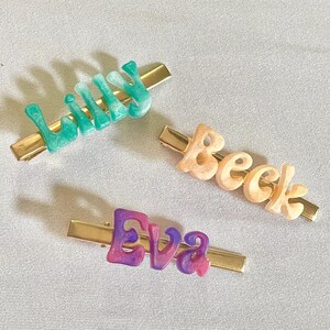 Personalized Name Hair Clips | Hair Accessories | A-Z Letters ...