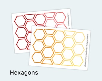 Hexagon Stickers | Etsy